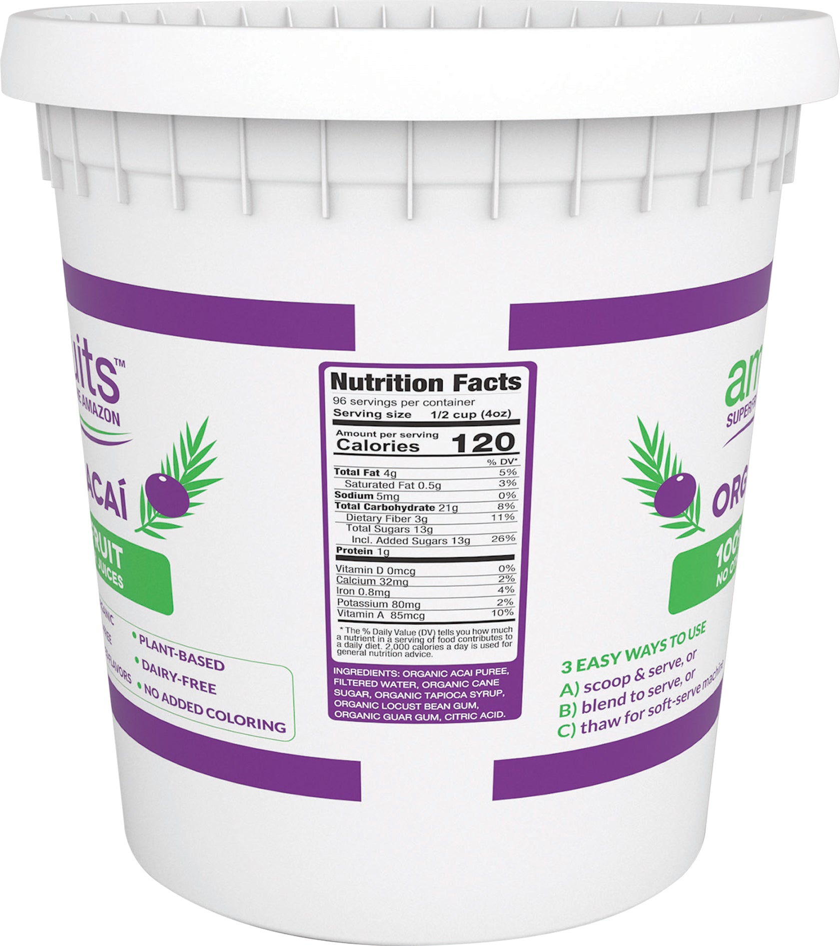 Organic Acai - Ready to Scoop Tubs
